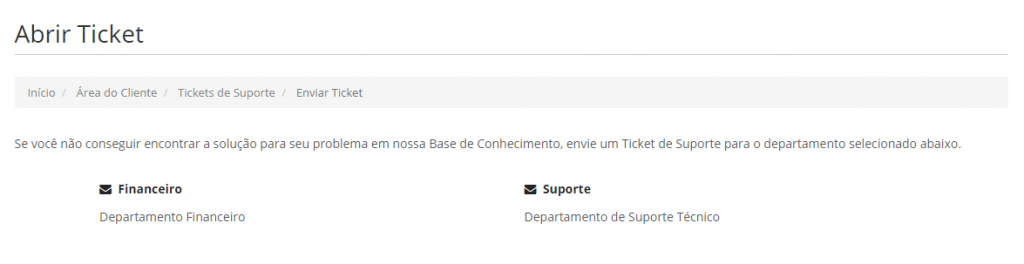 Como abrir um ticket? - Base de Conhecimento ValueHost